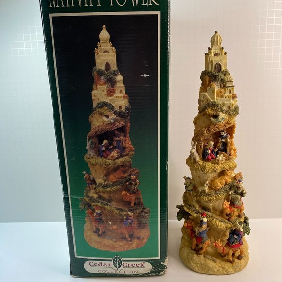 Decor | Holiday | Christmas Nativity Tower 4 Resin Decor | Poshmark